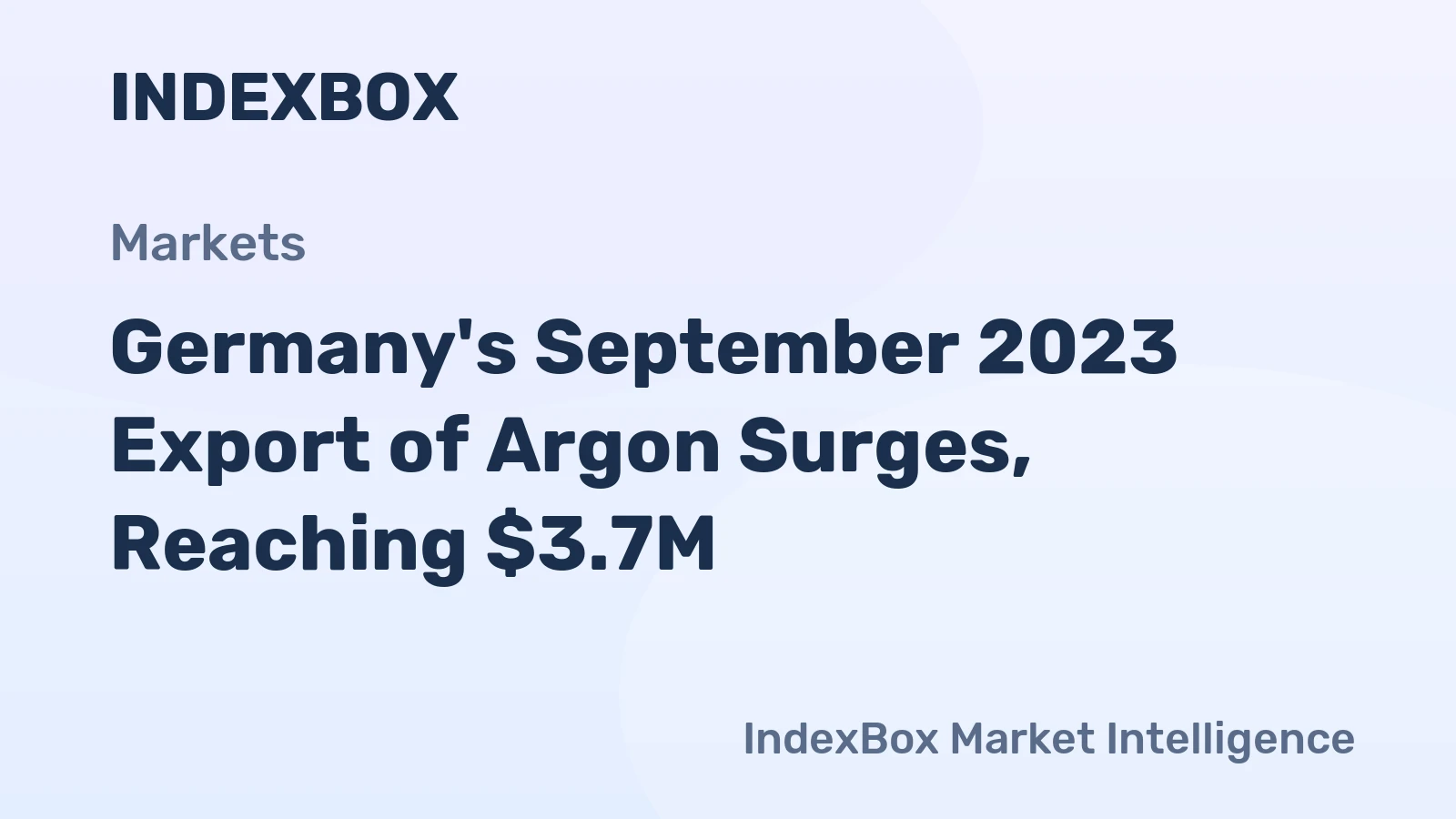 Germany's September 2023 Export of Argon Surges, Reaching $3.7M