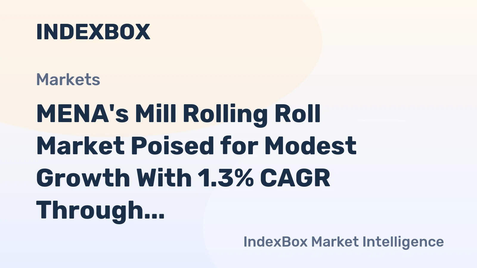 MENA's Mill Rolling Roll Market Poised for Modest Growth With 1.3% CAGR Through 2035