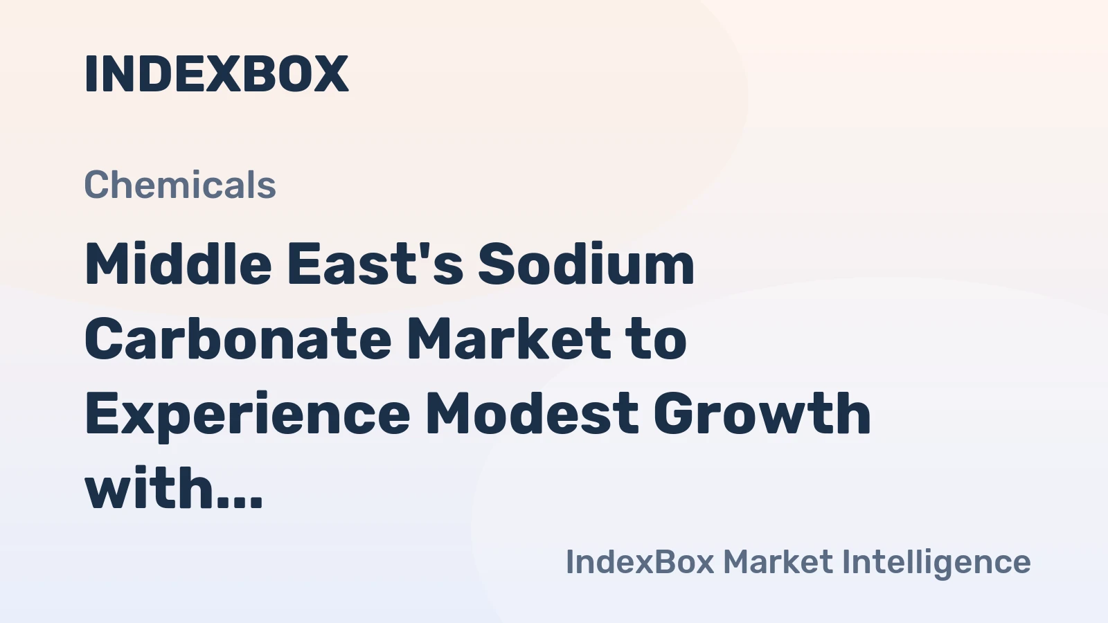 Middle East's Sodium Carbonate Market to Experience Modest Growth with CAGR of +0.8% from 2024 to 2035