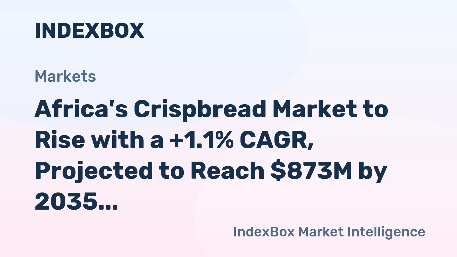 Africa's Crispbread Market to Rise with a +1.1% CAGR, Projected to Reach $873M by 2035