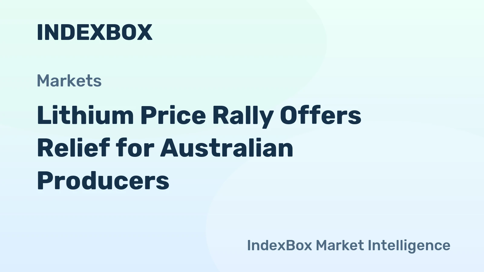 Lithium Price Rally Offers Relief for Australian Producers
