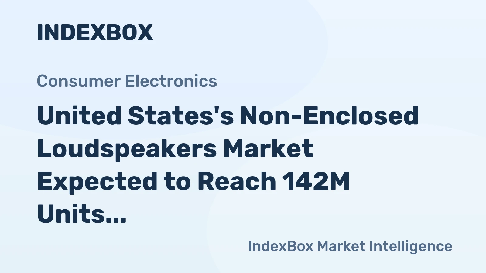 United States's Non-Enclosed Loudspeakers Market Expected to Reach 142M Units and $1.1B by 2035