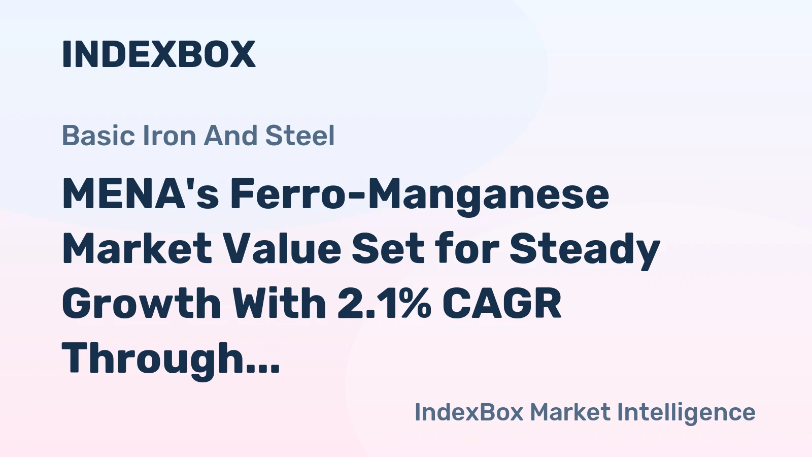 MENA's Ferro-Manganese Market Value Set for Steady Growth With 2.1% CAGR Through 2035