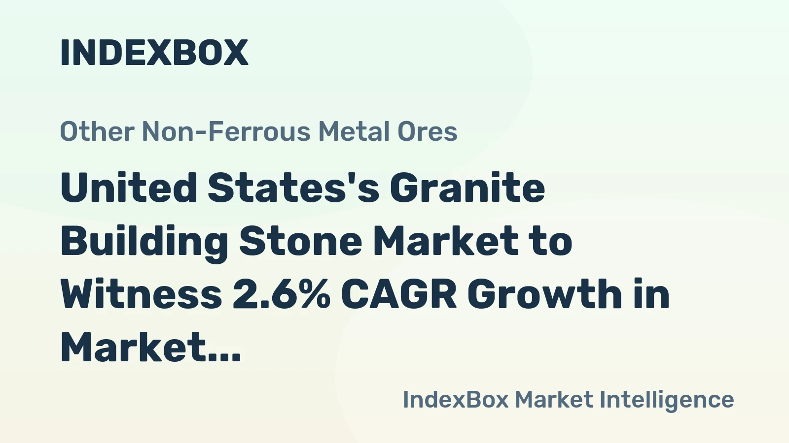 United States's Granite Building Stone Market to Witness 2.6% CAGR Growth in Market Volume Over Next Decade