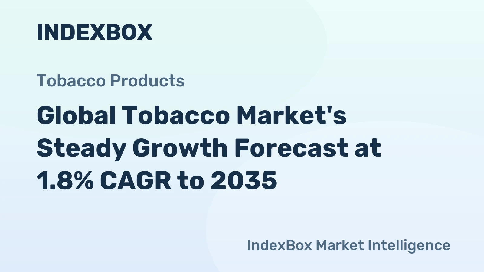 Global Tobacco Market's Steady Growth Forecast at 1.8% CAGR to 2035