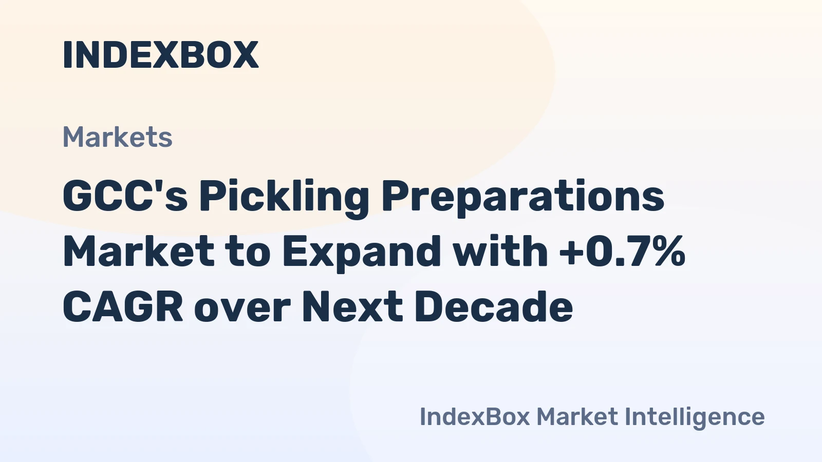 GCC's Pickling Preparations Market to Expand with +0.7% CAGR over Next Decade