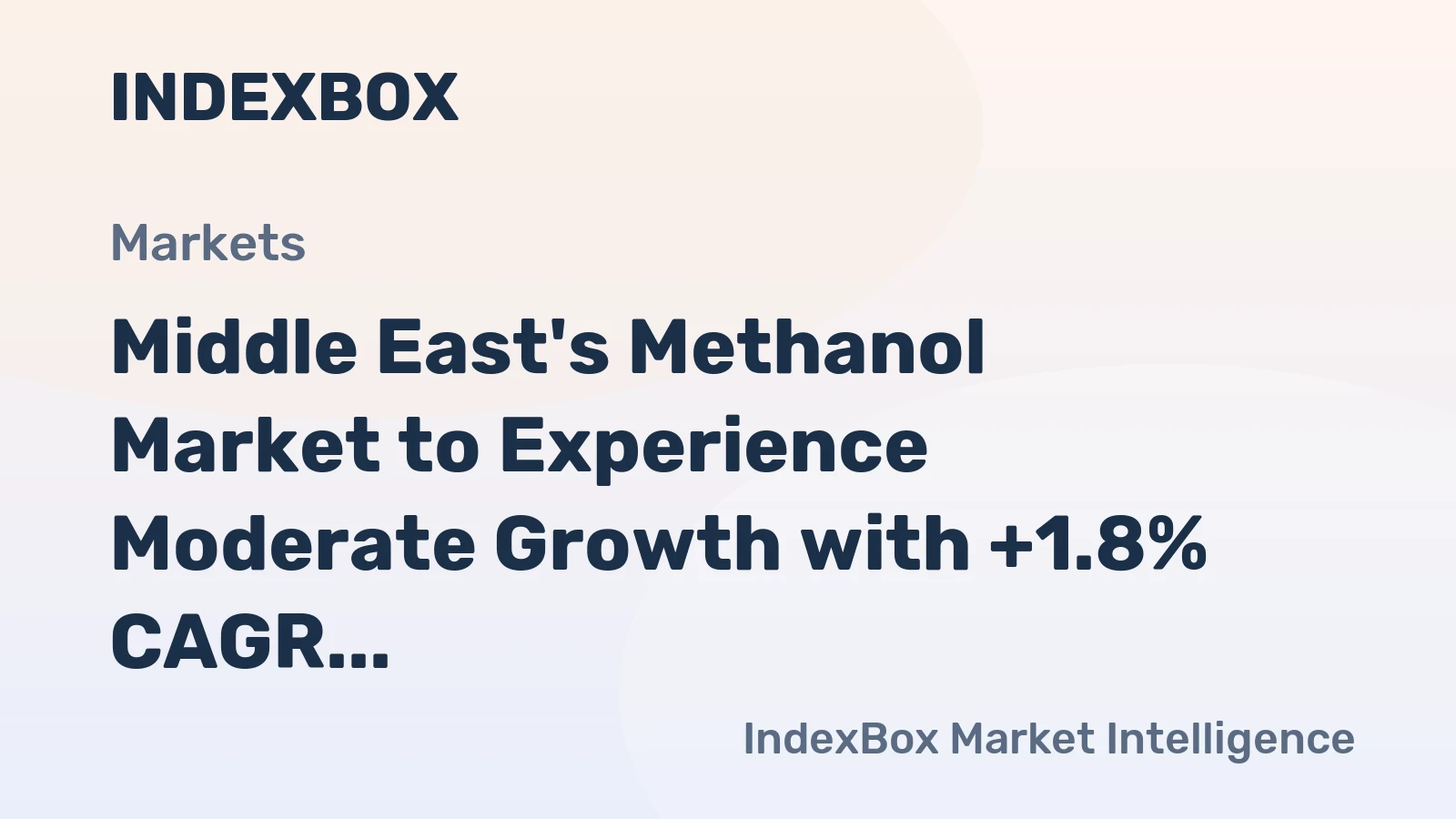 Middle East's Methanol Market to Experience Moderate Growth with +1.8% CAGR by 2035