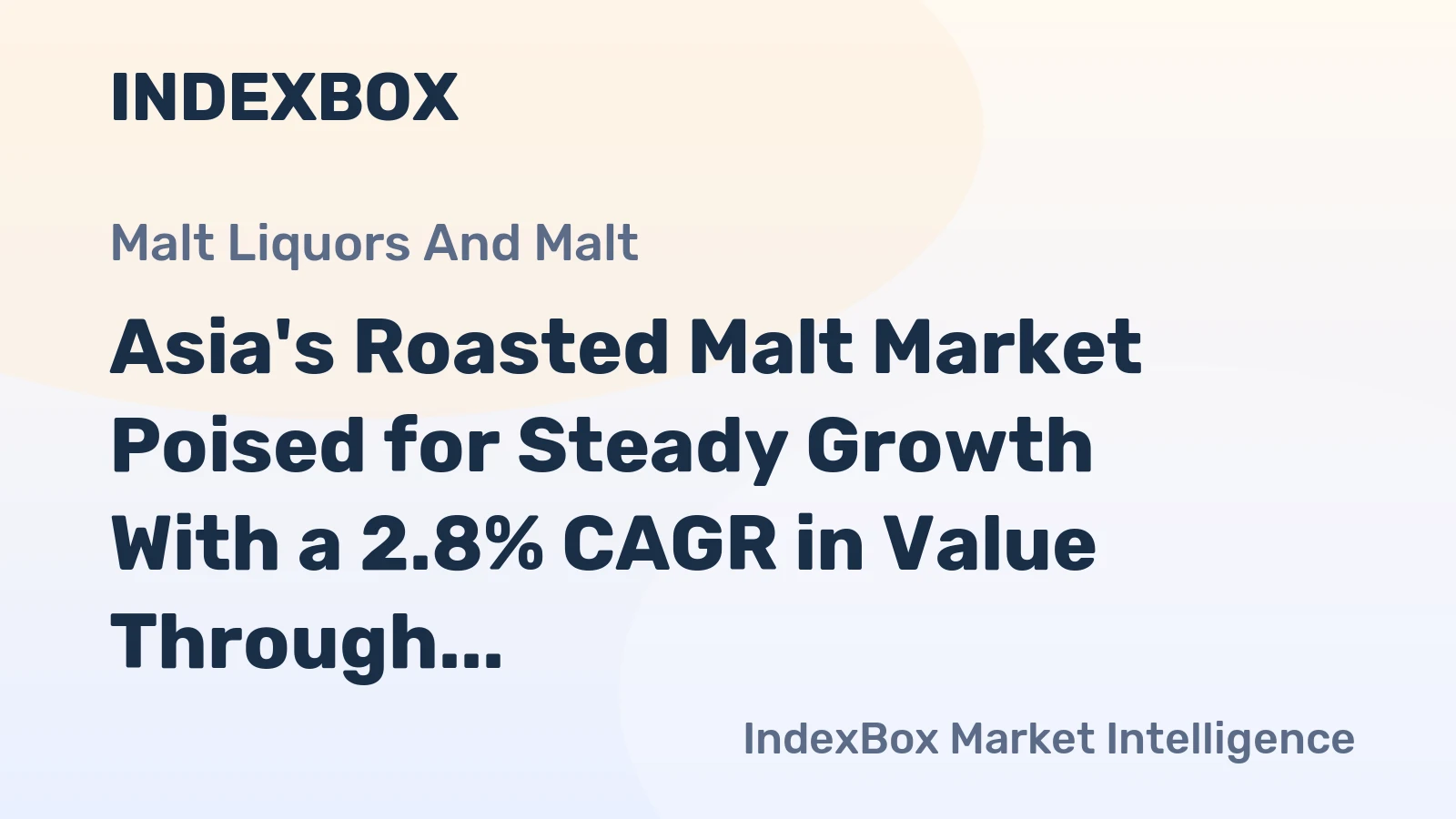 Asia's Roasted Malt Market Poised for Steady Growth With a 2.8% CAGR in Value Through 2035
