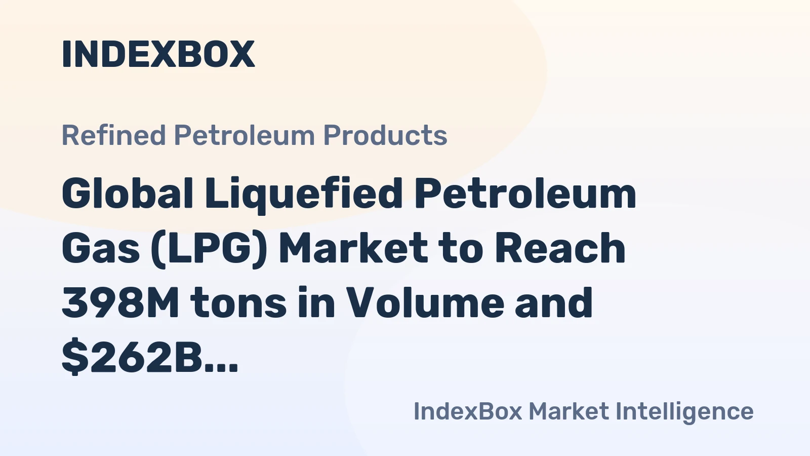 Global Liquefied Petroleum Gas (LPG) Market to Reach 398M tons in Volume and $262B in Value by 2035