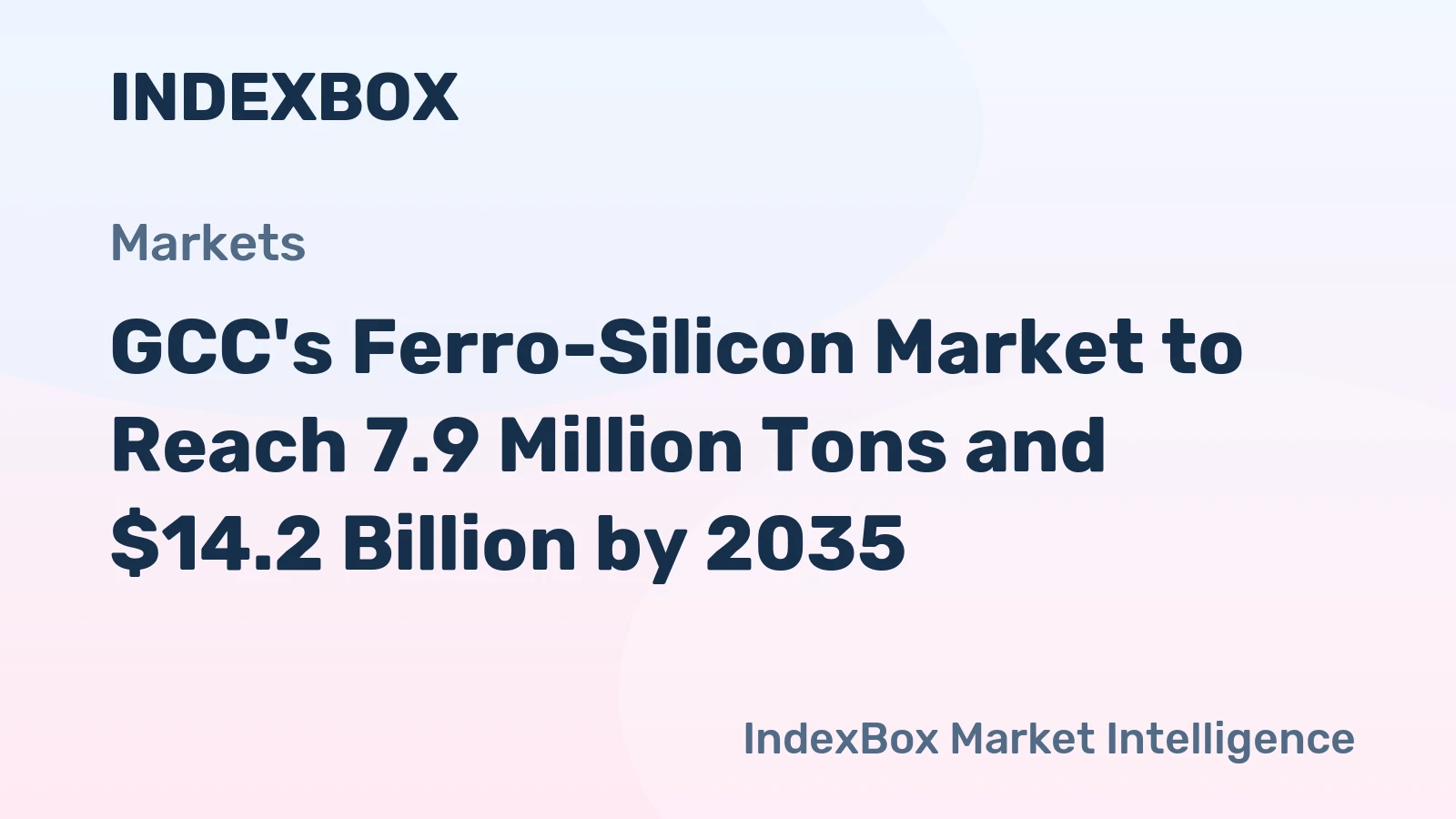 GCC's Ferro-Silicon Market to Reach 7.9 Million Tons and $14.2 Billion by 2035