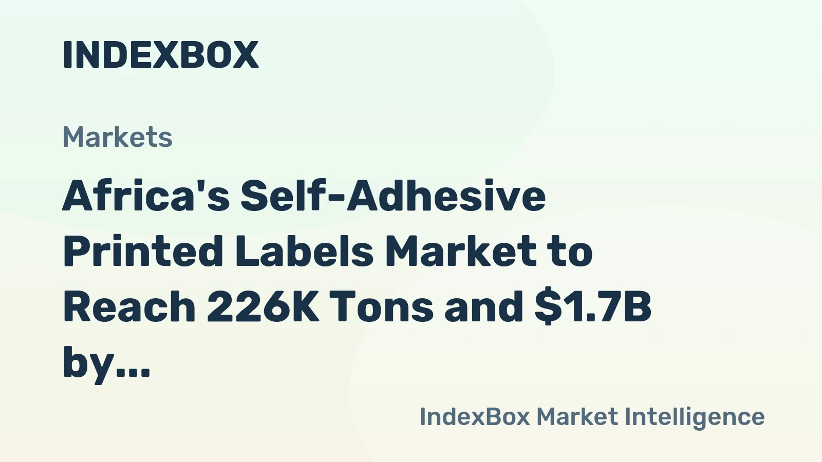 Africa's Self-Adhesive Printed Labels Market to Reach 226K Tons and $1.7B by 2035
