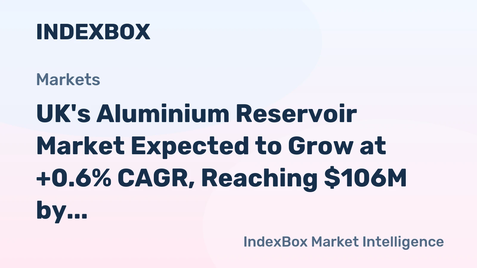 UK's Aluminium Reservoir Market Expected to Grow at +0.6% CAGR, Reaching $106M by 2035