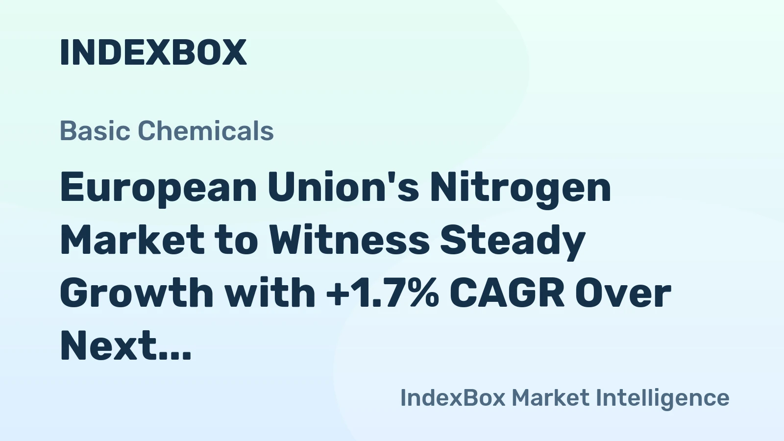 European Union's Nitrogen Market to Witness Steady Growth with +1.7% CAGR Over Next Decade