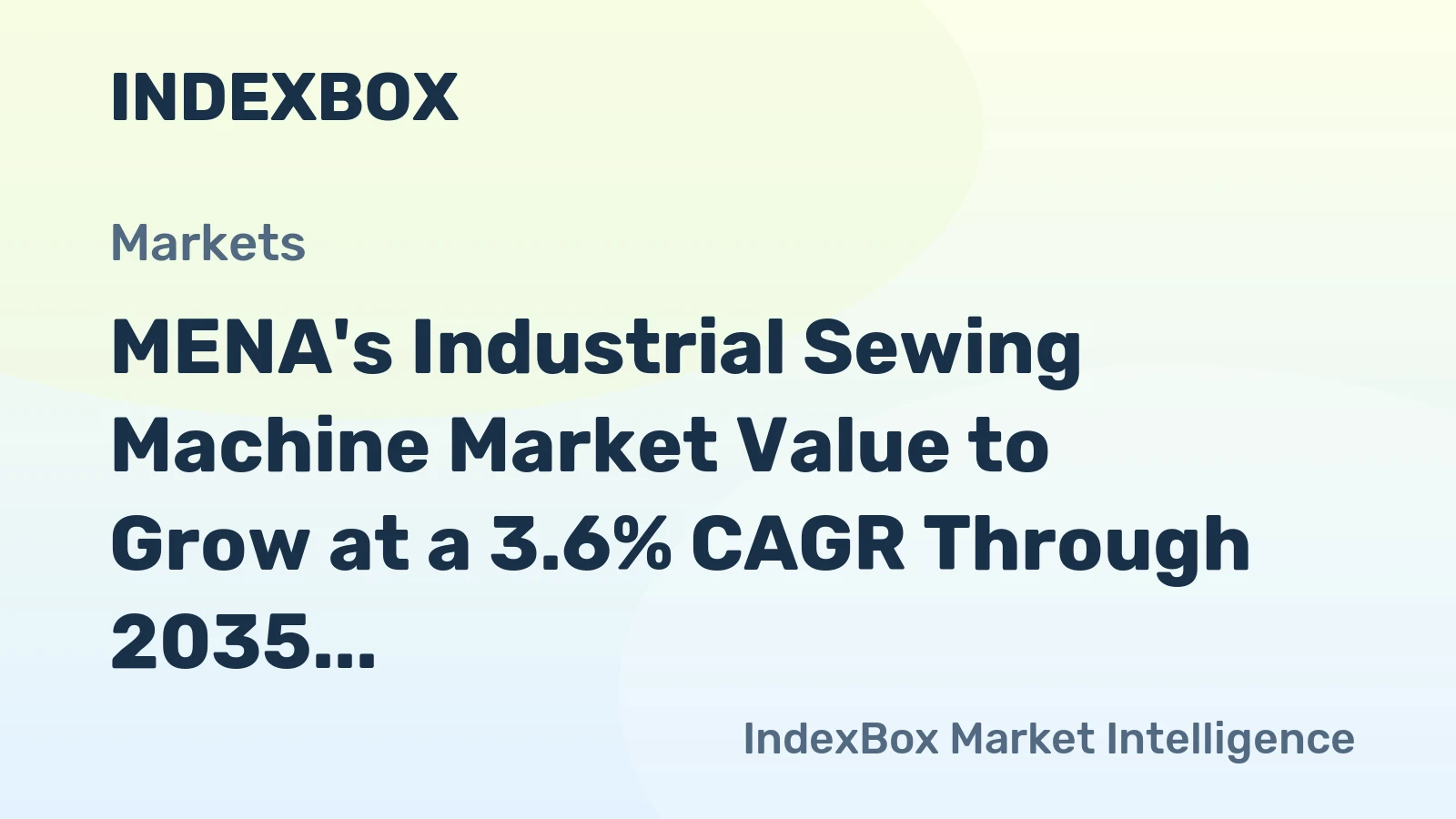 MENA's Industrial Sewing Machine Market Value to Grow at a 3.6% CAGR Through 2035