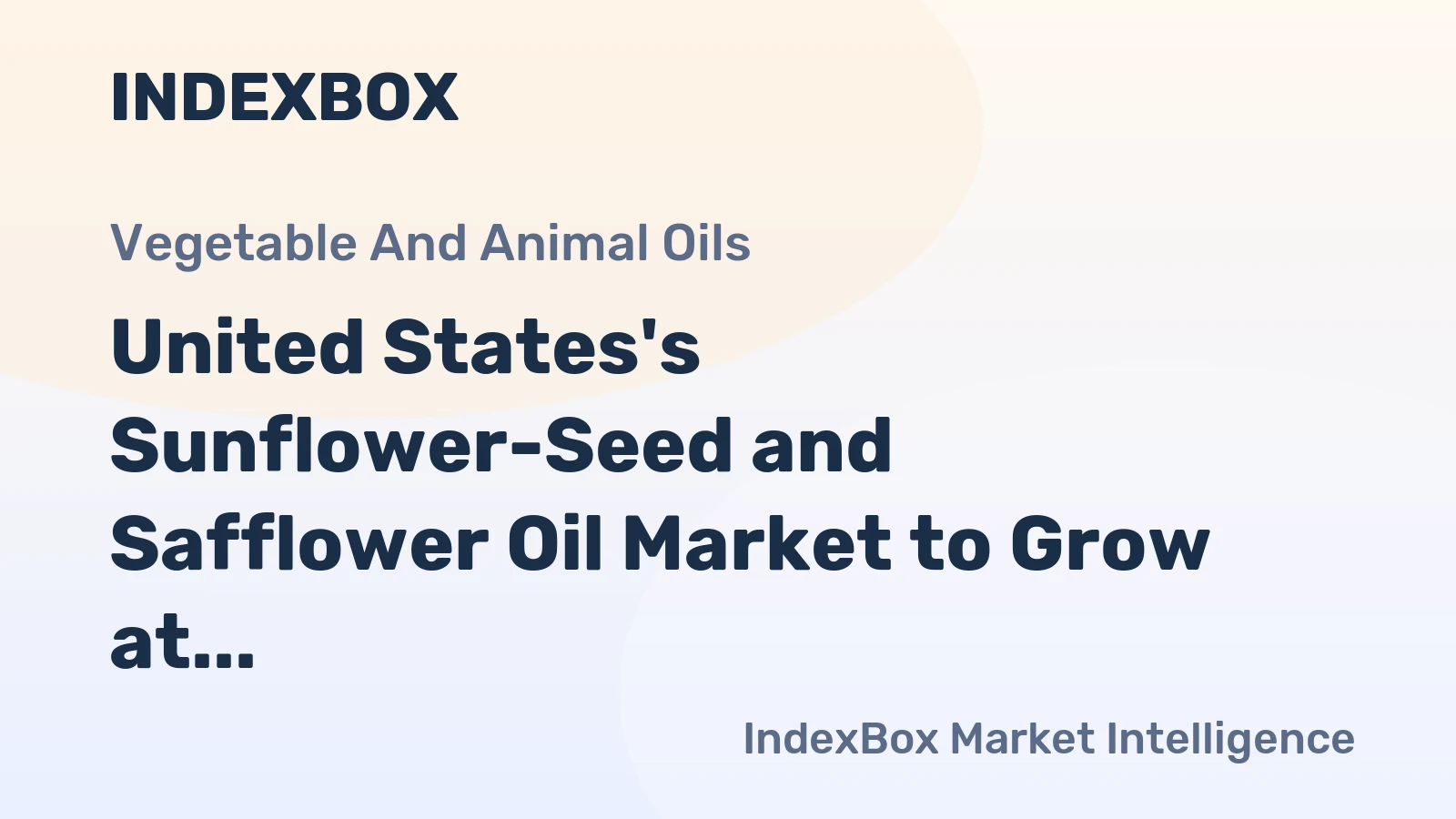 United States's Sunflower-Seed and Safflower Oil Market to Grow at a CAGR of +2.9% until 2035, Reaching $639M in Value