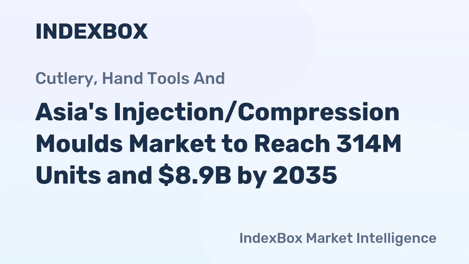 Asia's Injection/Compression Moulds Market to Reach 314M Units and $8.9B by 2035
