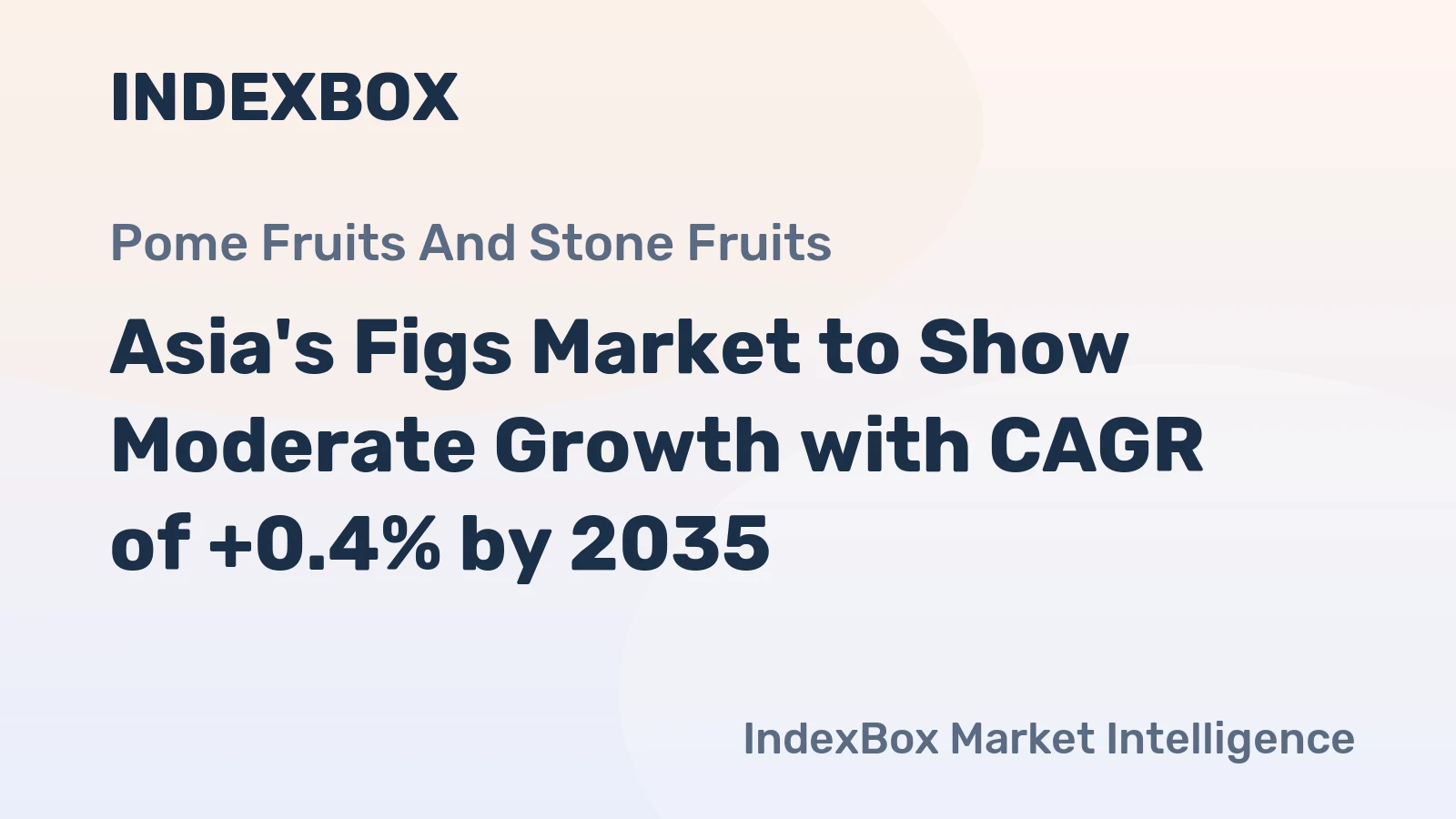 Asia's Figs Market to Show Moderate Growth with CAGR of +0.4% by 2035