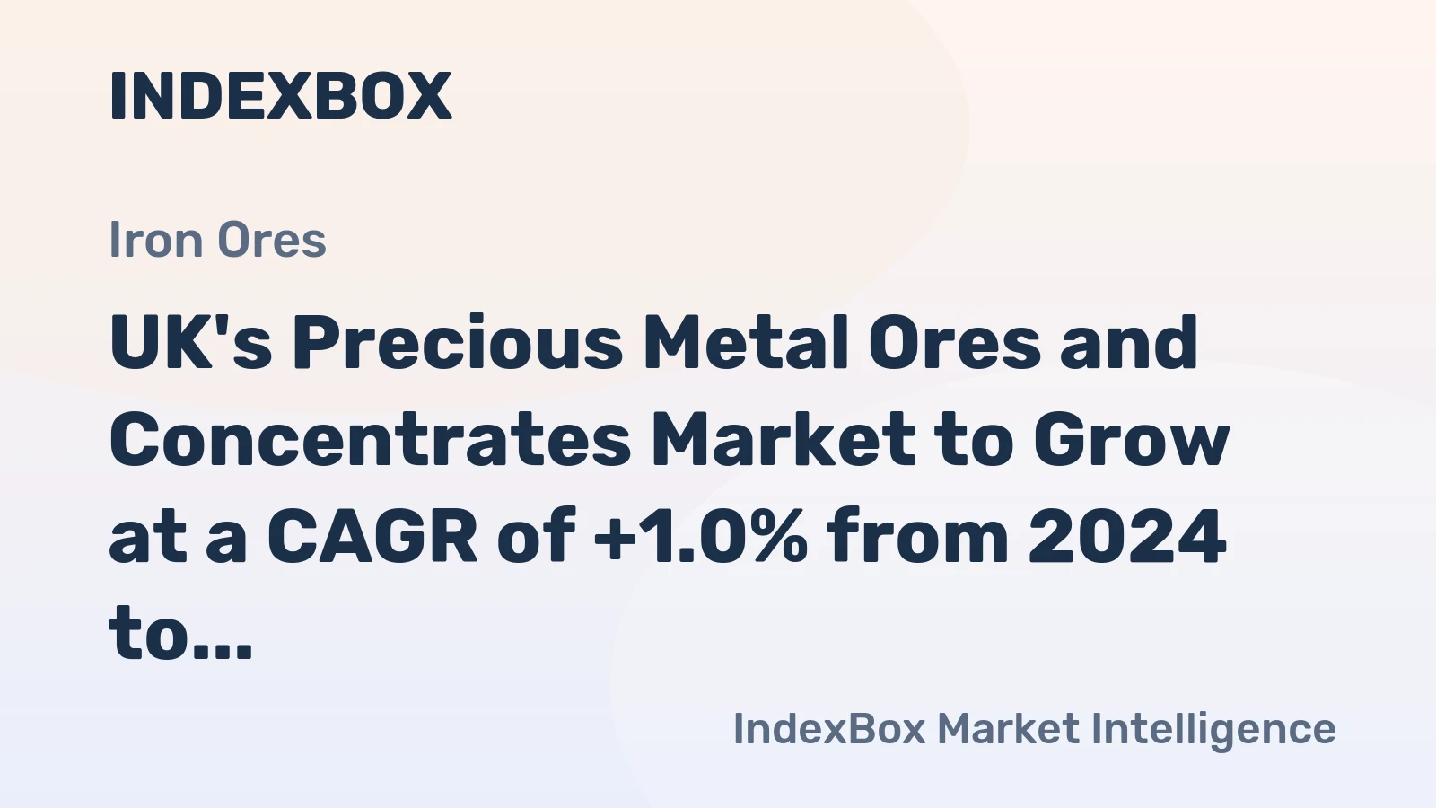 UK's Precious Metal Ores and Concentrates Market to Grow at a CAGR of +1.0% from 2024 to 2035