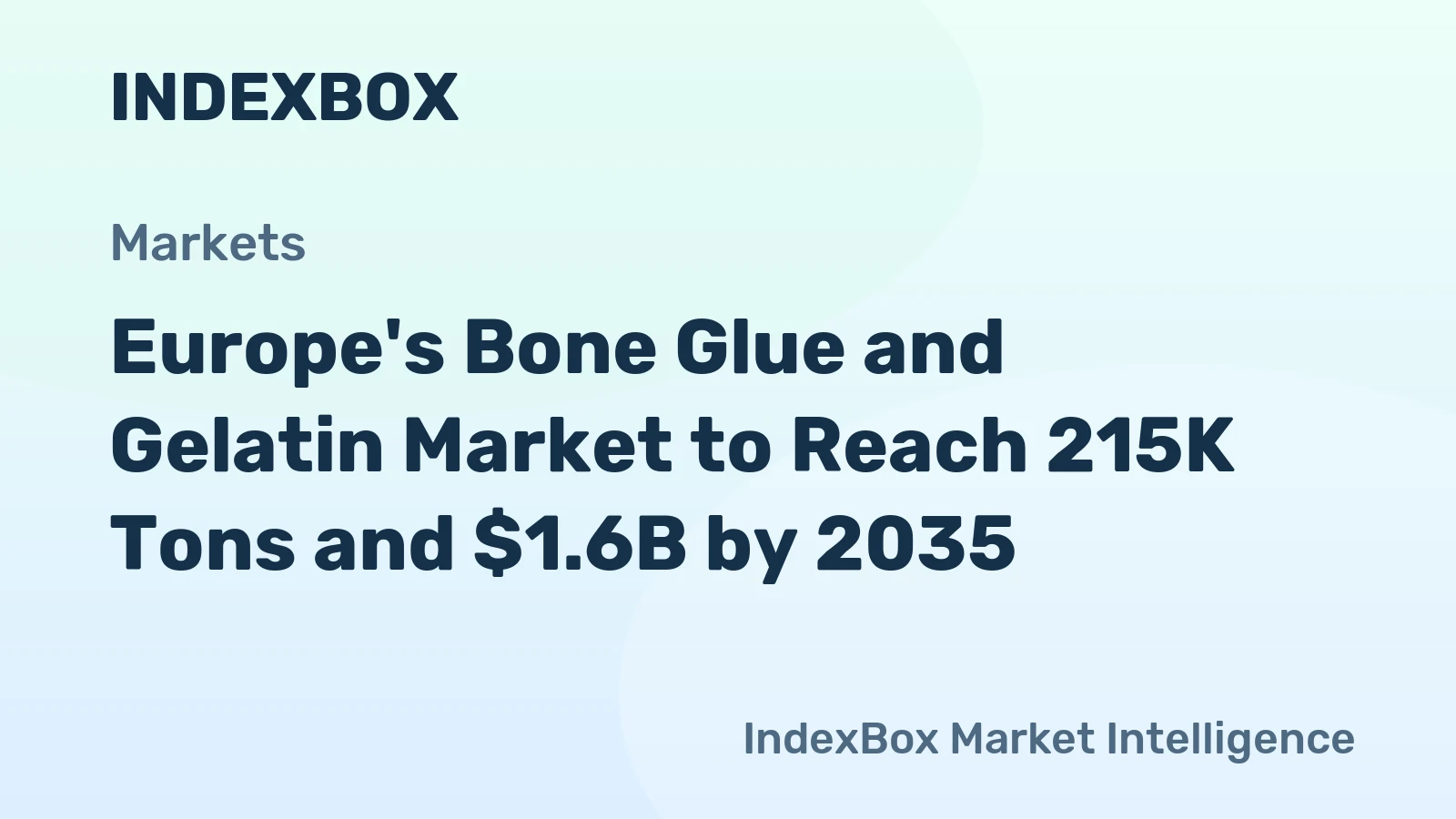 Europe's Bone Glue and Gelatin Market to Reach 215K Tons and $1.6B by 2035