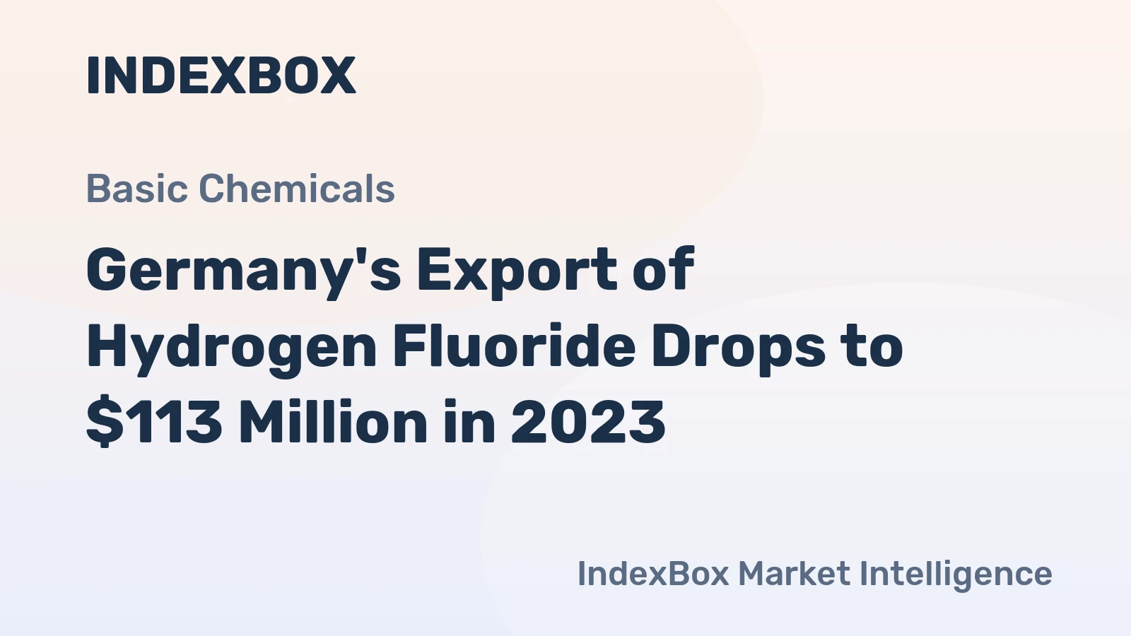 Germany's Export of Hydrogen Fluoride Drops to $113 Million in 2023
