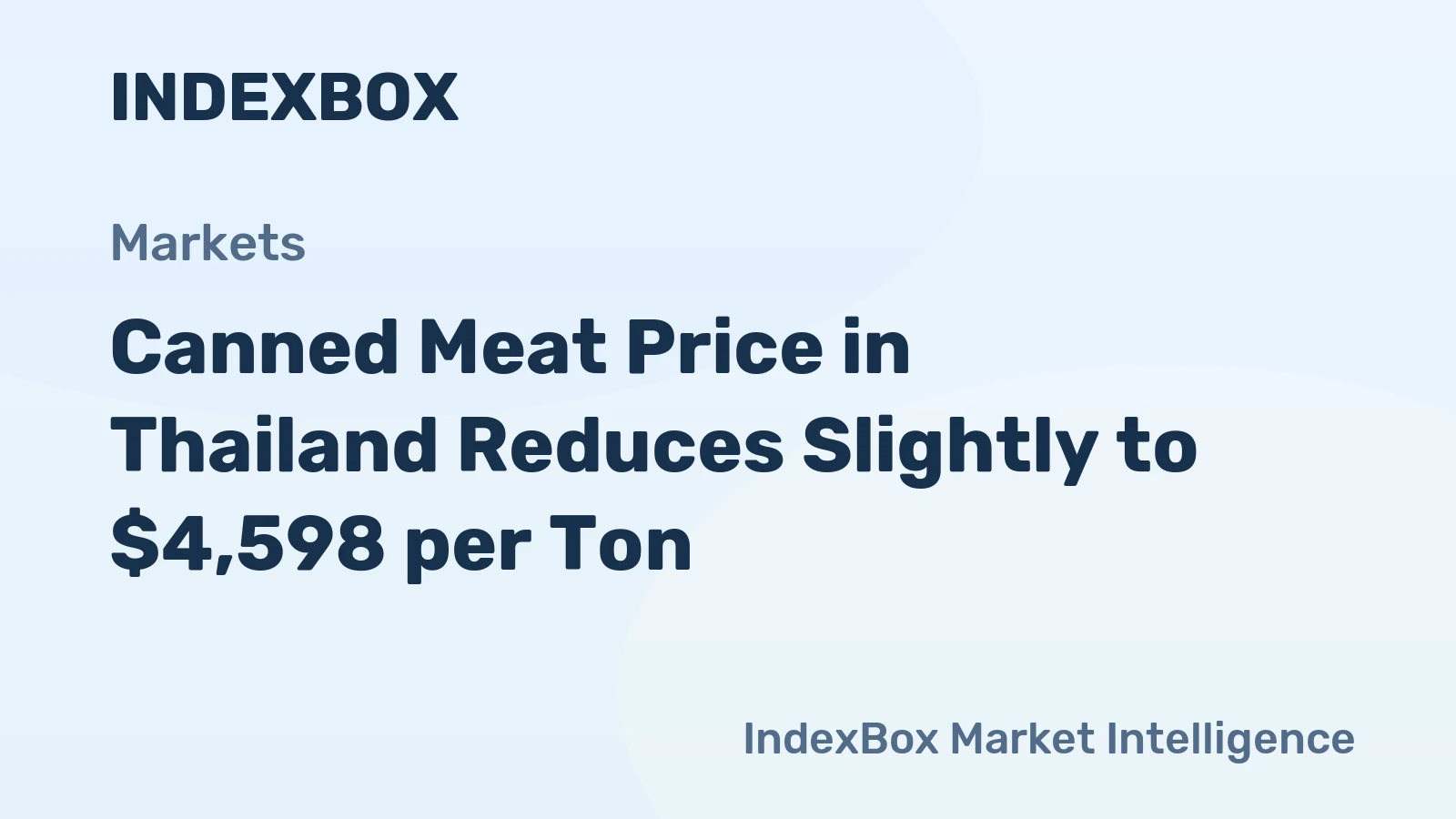 Canned Meat Price in Thailand Reduces Slightly to $4,598 per Ton