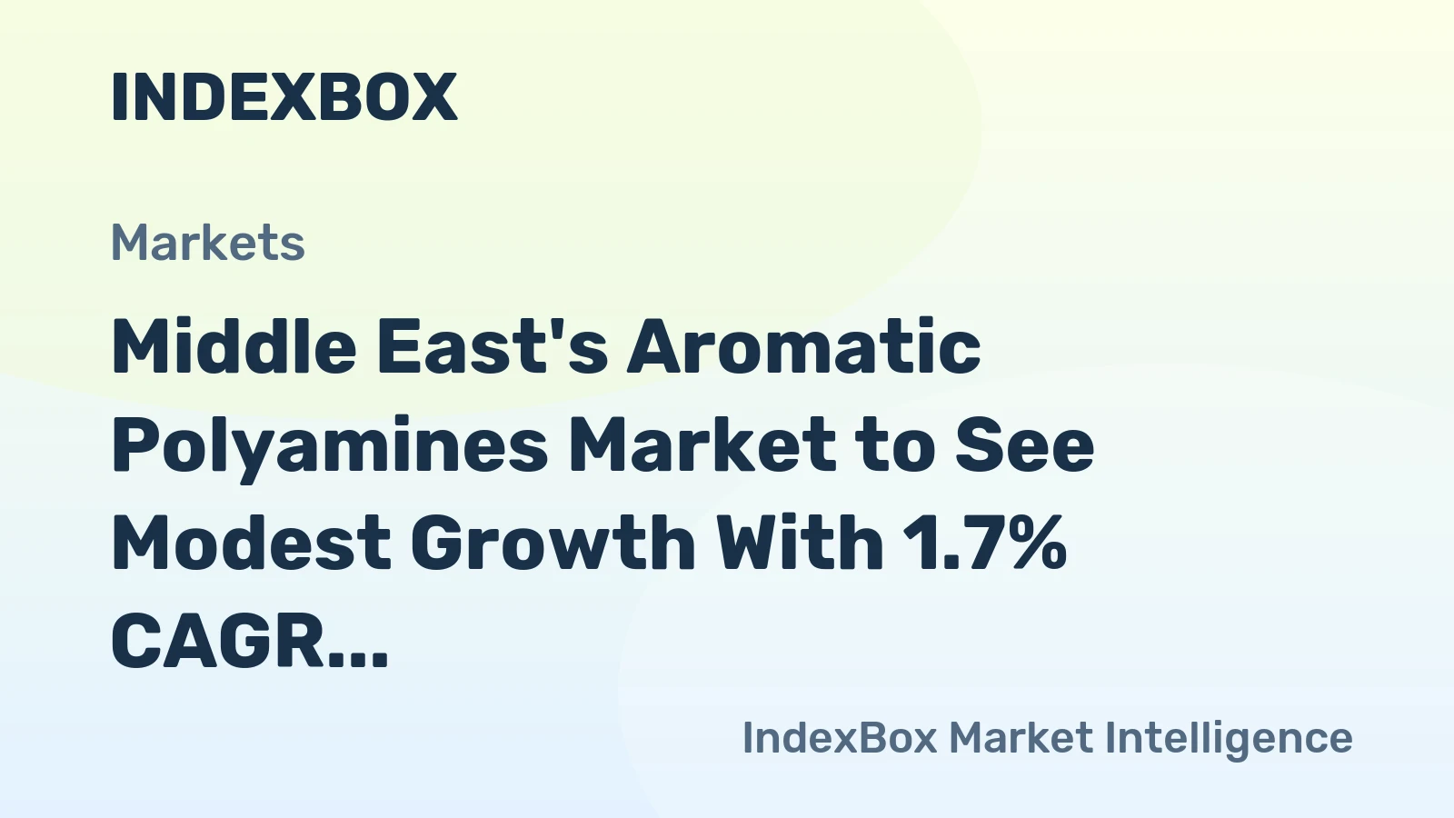 Middle East's Aromatic Polyamines Market to See Modest Growth With 1.7% CAGR in Value Through 2035
