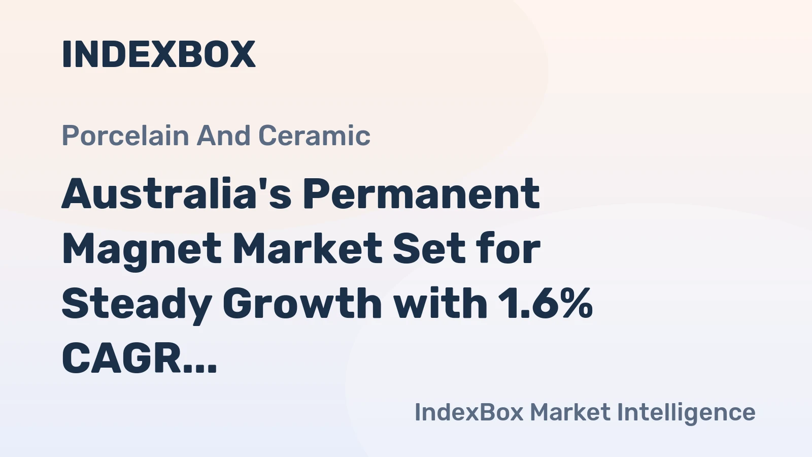 Australia's Permanent Magnet Market Set for Steady Growth with 1.6% CAGR Through 2035