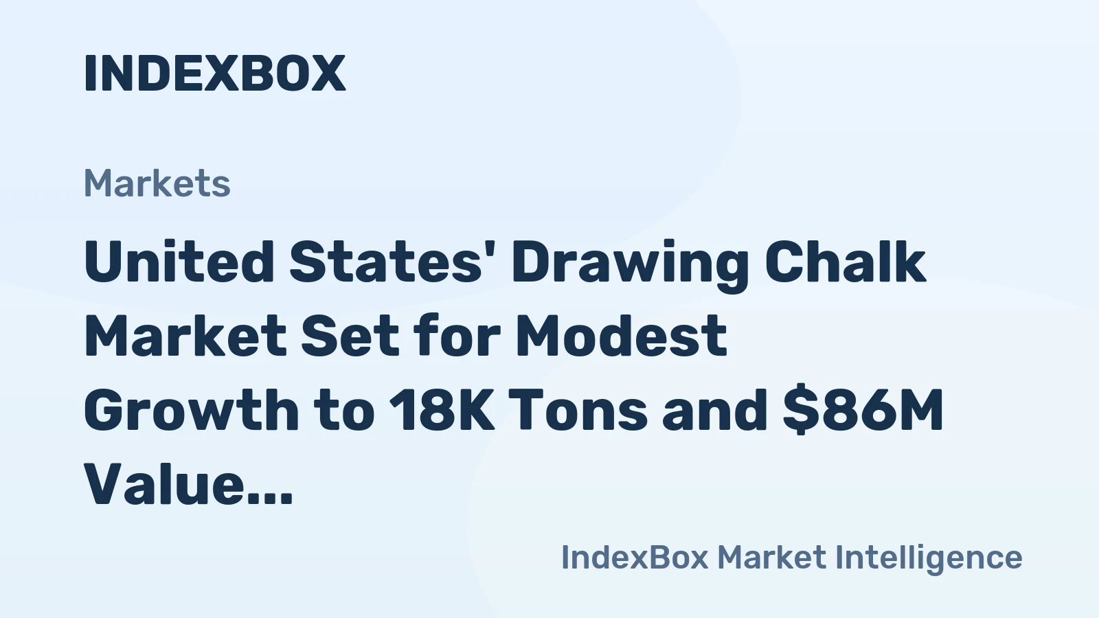 United States' Drawing Chalk Market Set for Modest Growth to 18K Tons and $86M Value