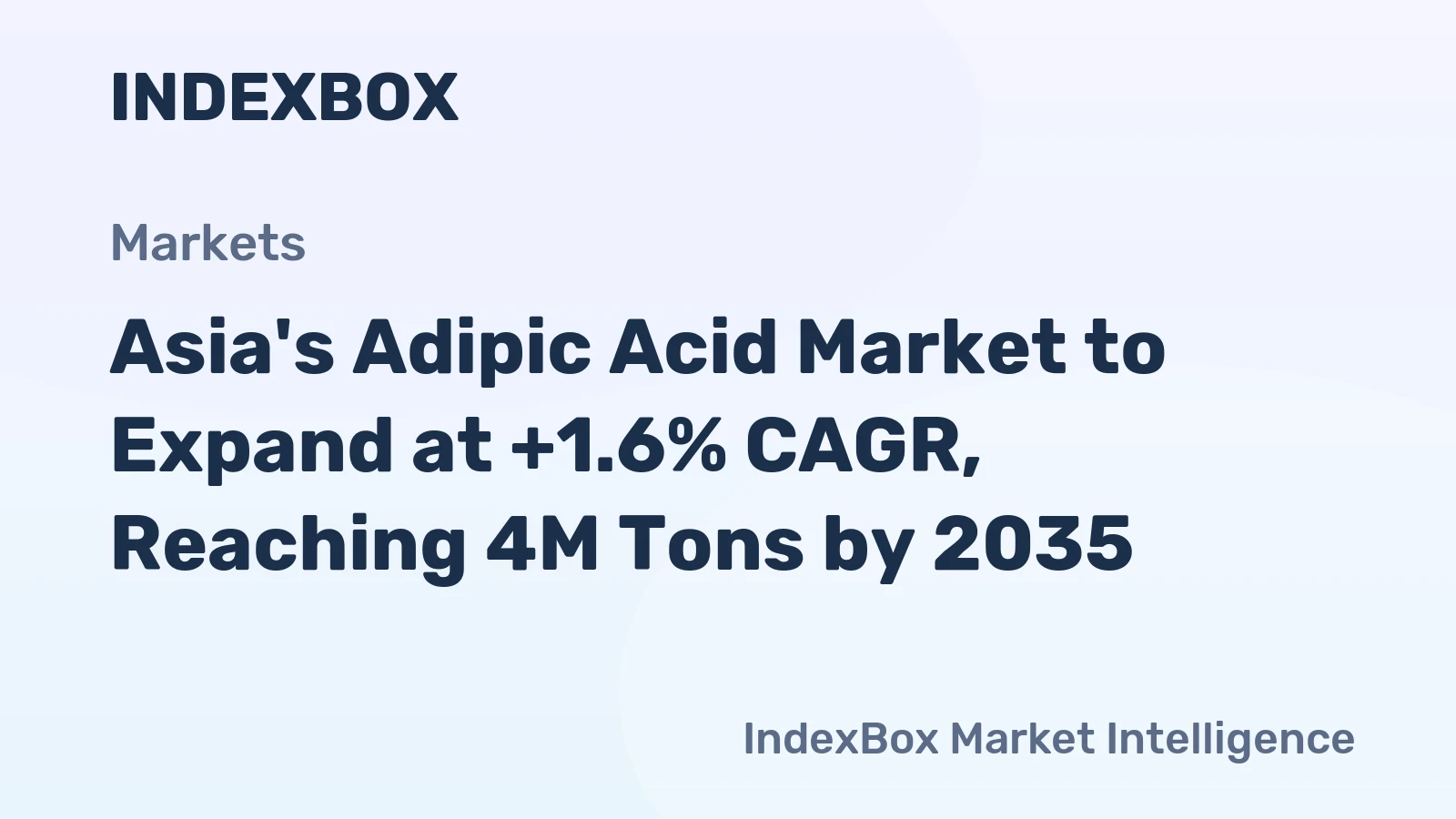 Asia's Adipic Acid Market to Expand at +1.6% CAGR, Reaching 4M Tons by 2035