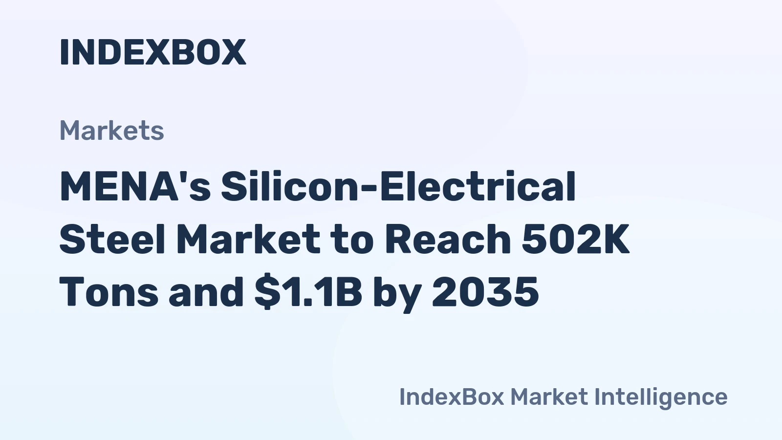 MENA's Silicon-Electrical Steel Market to Reach 502K Tons and $1.1B by 2035
