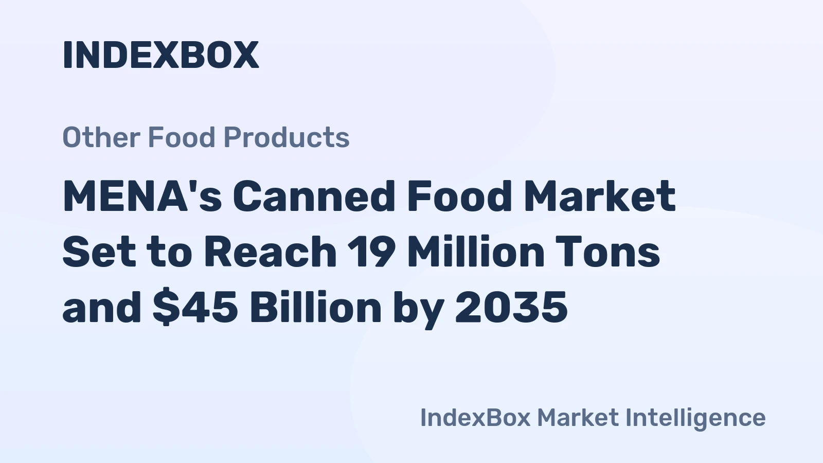 MENA's Canned Food Market Set to Reach 19 Million Tons and $45 Billion by 2035