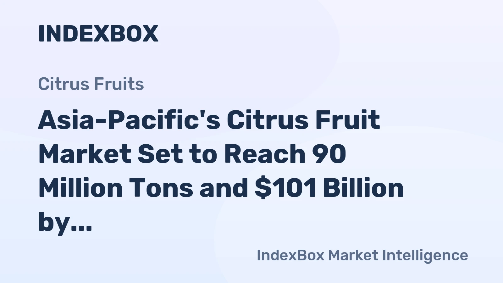 Asia-Pacific's Citrus Fruit Market Set to Reach 90 Million Tons and $101 Billion by 2035