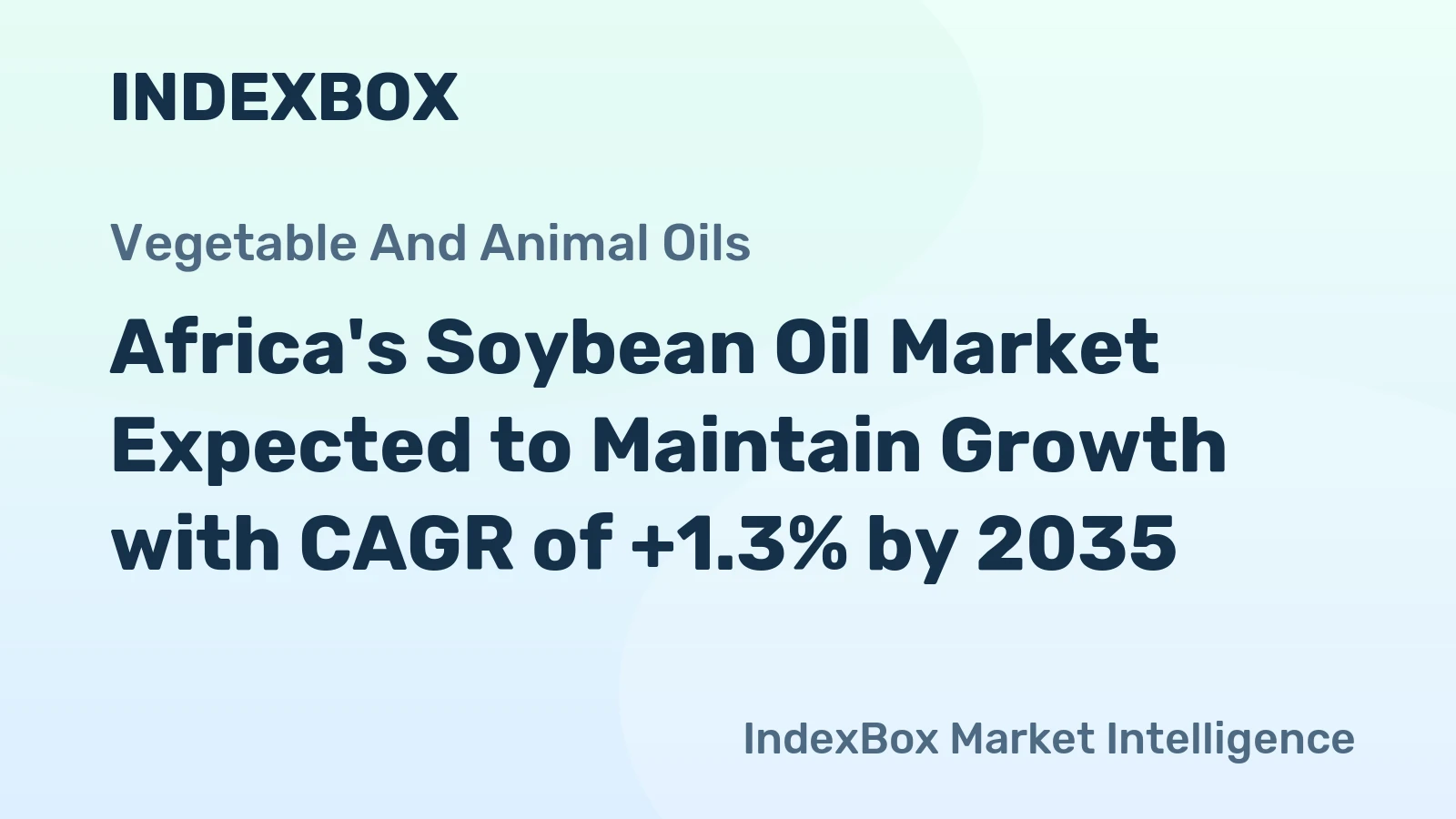 Africa's Soybean Oil Market Expected to Maintain Growth with CAGR of +1.3% by 2035