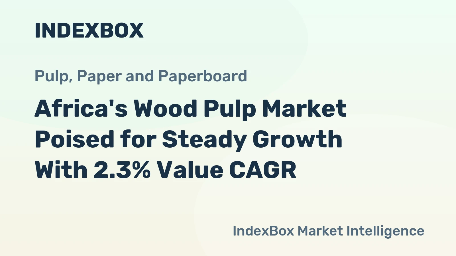 Africa's Wood Pulp Market Poised for Steady Growth With 2.3% Value CAGR