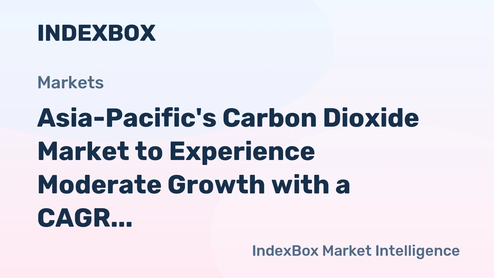 Asia-Pacific's Carbon Dioxide Market to Experience Moderate Growth with a CAGR of +1.2% through 2035