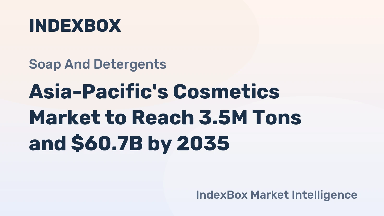 Asia-Pacific's Cosmetics Market to Reach 3.5M Tons and $60.7B by 2035