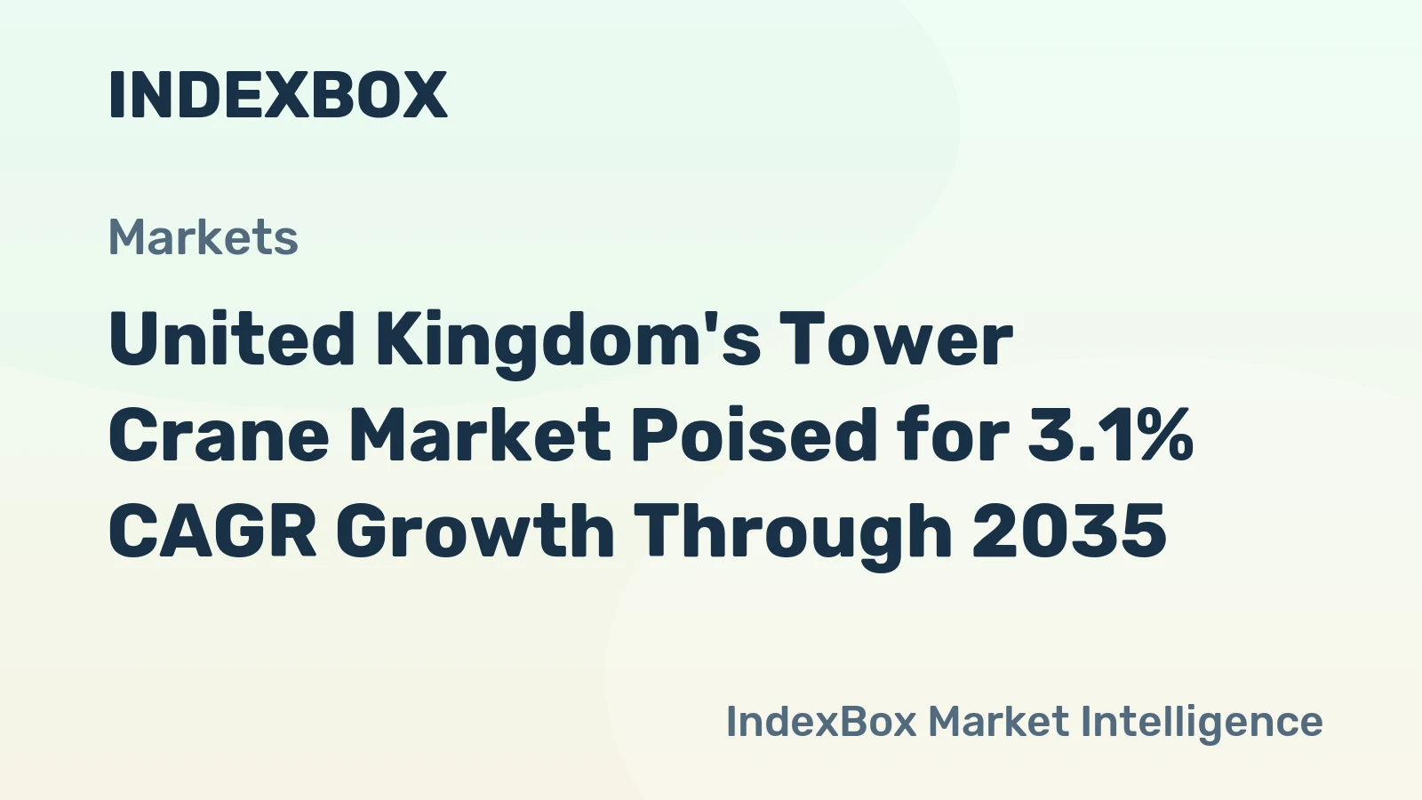 United Kingdom's Tower Crane Market Poised for 3.1% CAGR Growth Through 2035