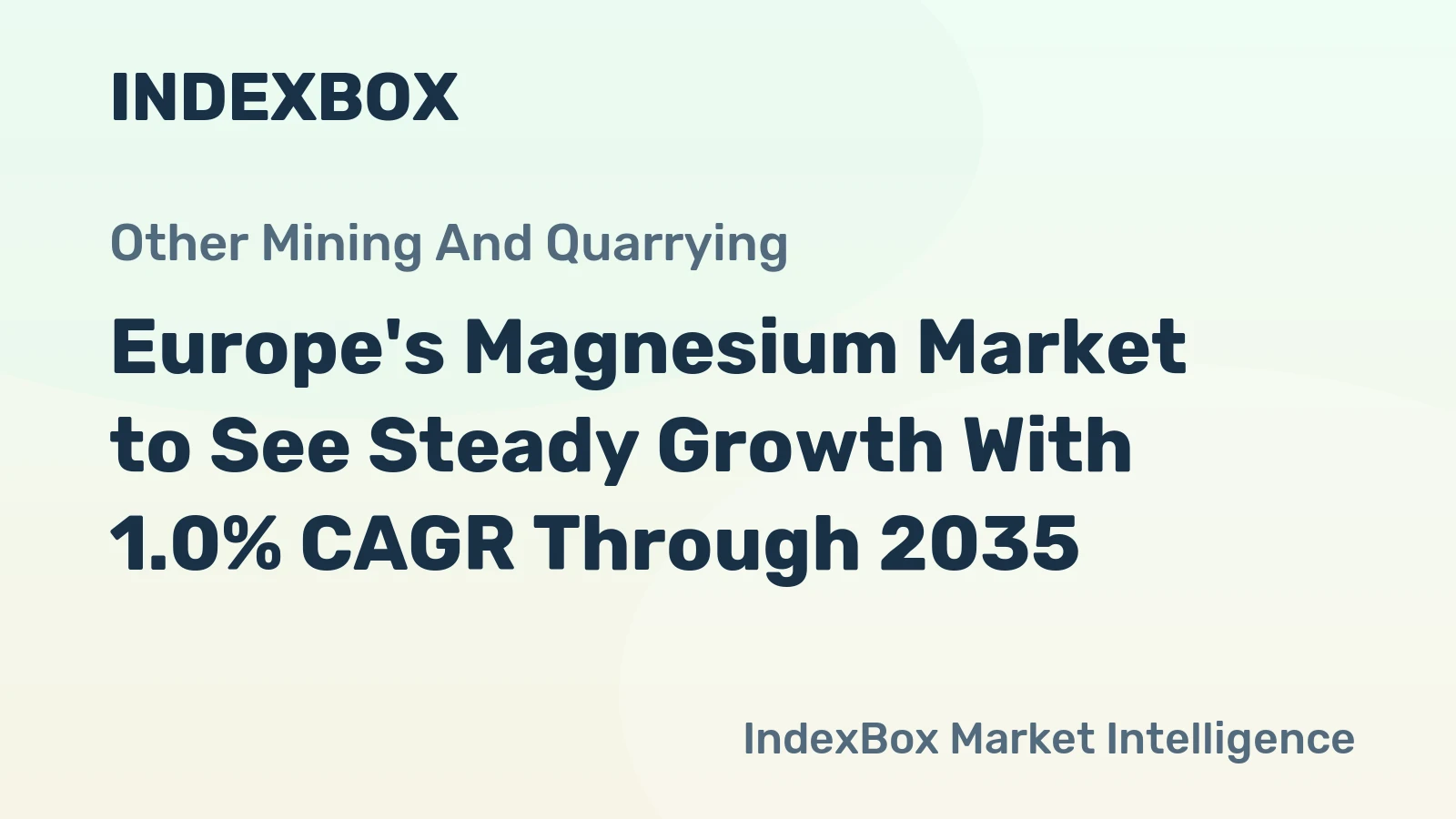 Europe's Magnesium Market to See Steady Growth With 1.0% CAGR Through 2035