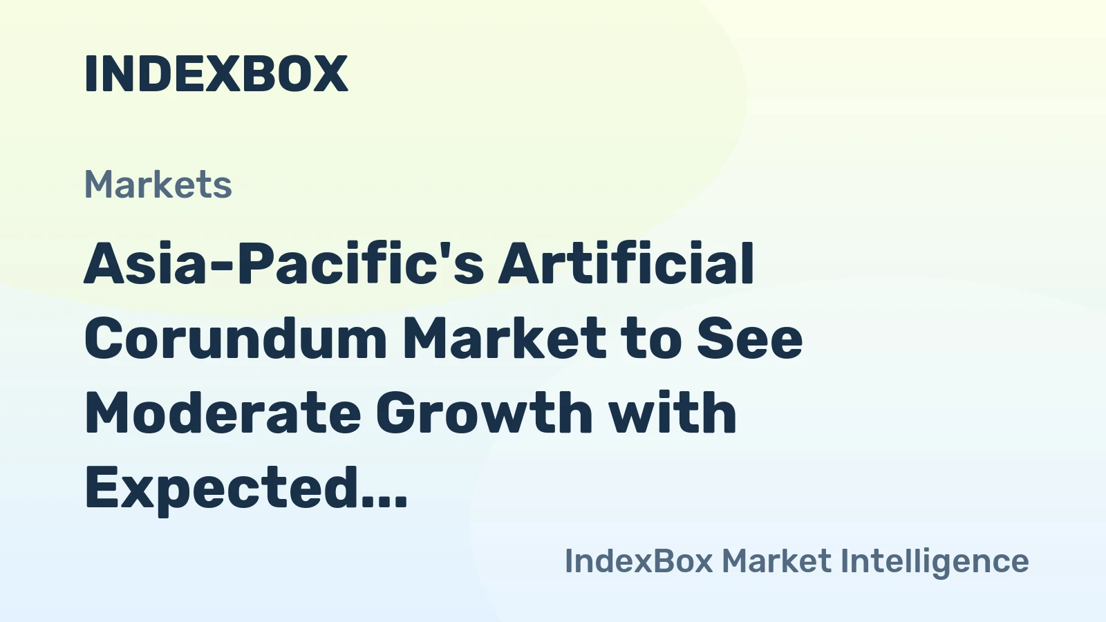 Asia-Pacific's Artificial Corundum Market to See Moderate Growth with Expected CAGR of +0.5% from 2024 to 2035