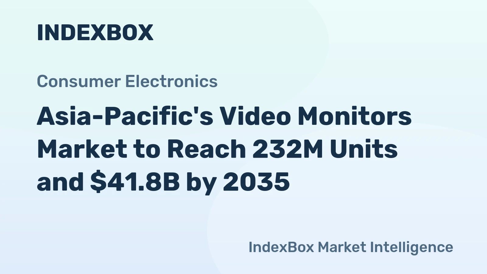 Asia-Pacific's Video Monitors Market to Reach 232M Units and $41.8B by 2035