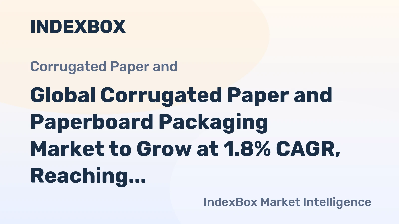 Global Corrugated Paper and Paperboard Packaging Market to Grow at 1.8% CAGR, Reaching 185M Tons by 2035