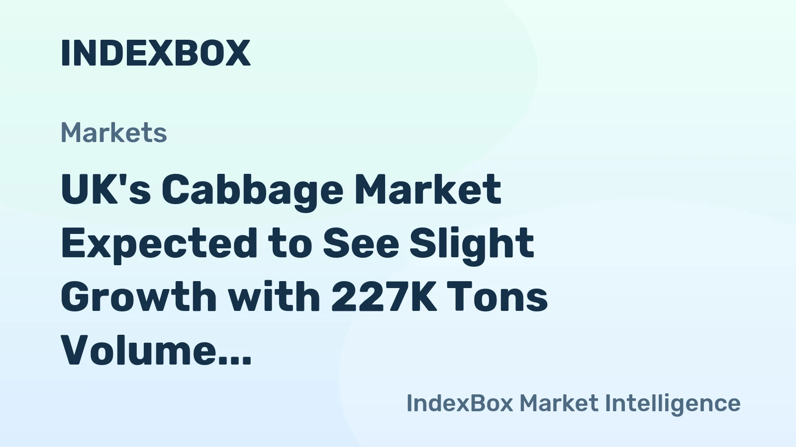 UK's Cabbage Market Expected to See Slight Growth with 227K Tons Volume and $240M Value by 2035