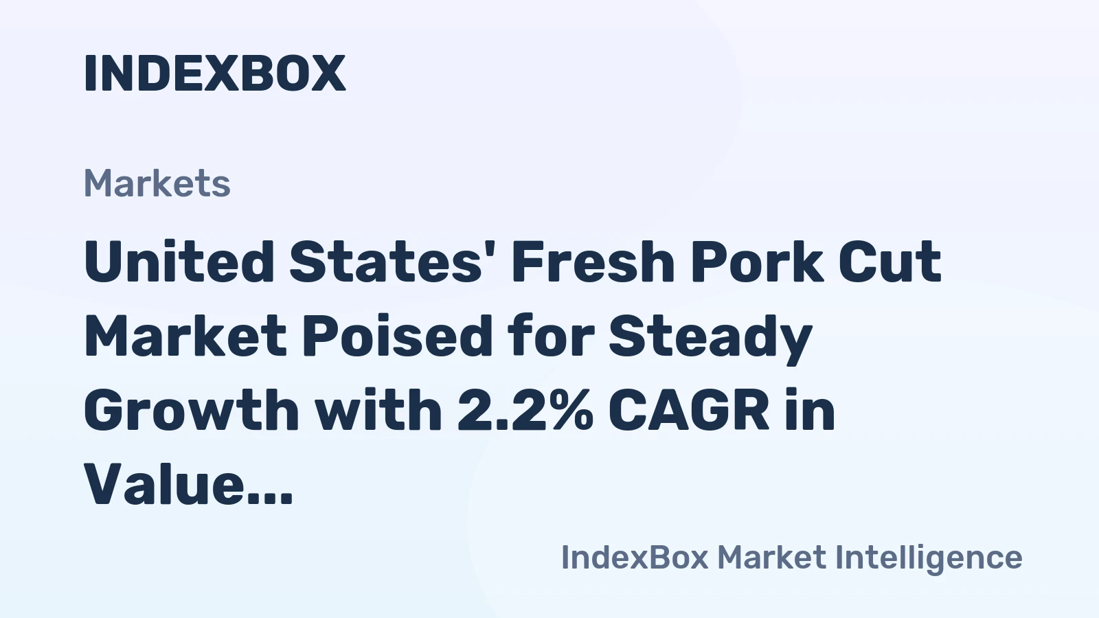United States' Fresh Pork Cut Market Poised for Steady Growth with 2.2% CAGR in Value Through 2035