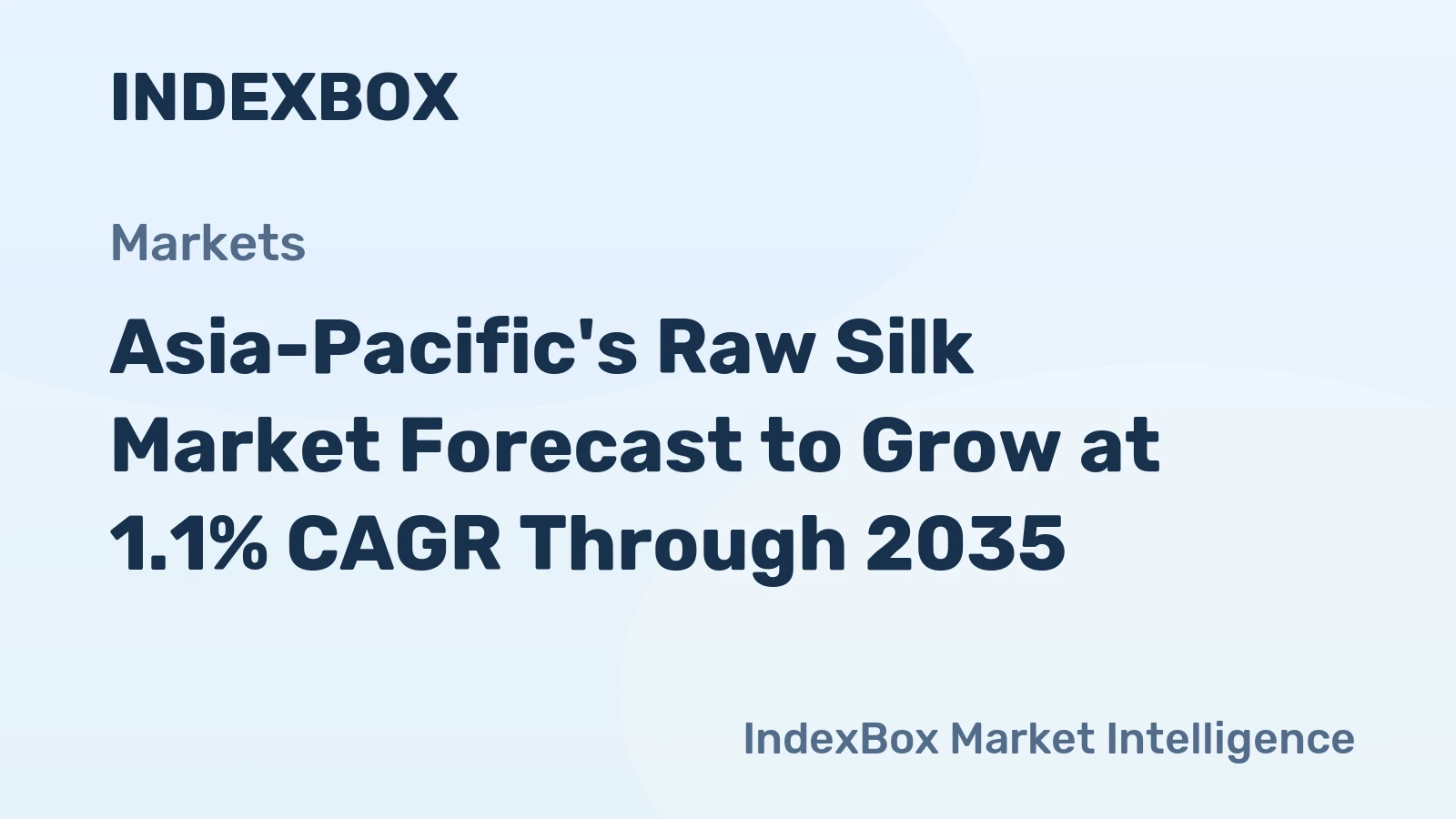 Asia-Pacific's Raw Silk Market Forecast to Grow at 1.1% CAGR Through 2035
