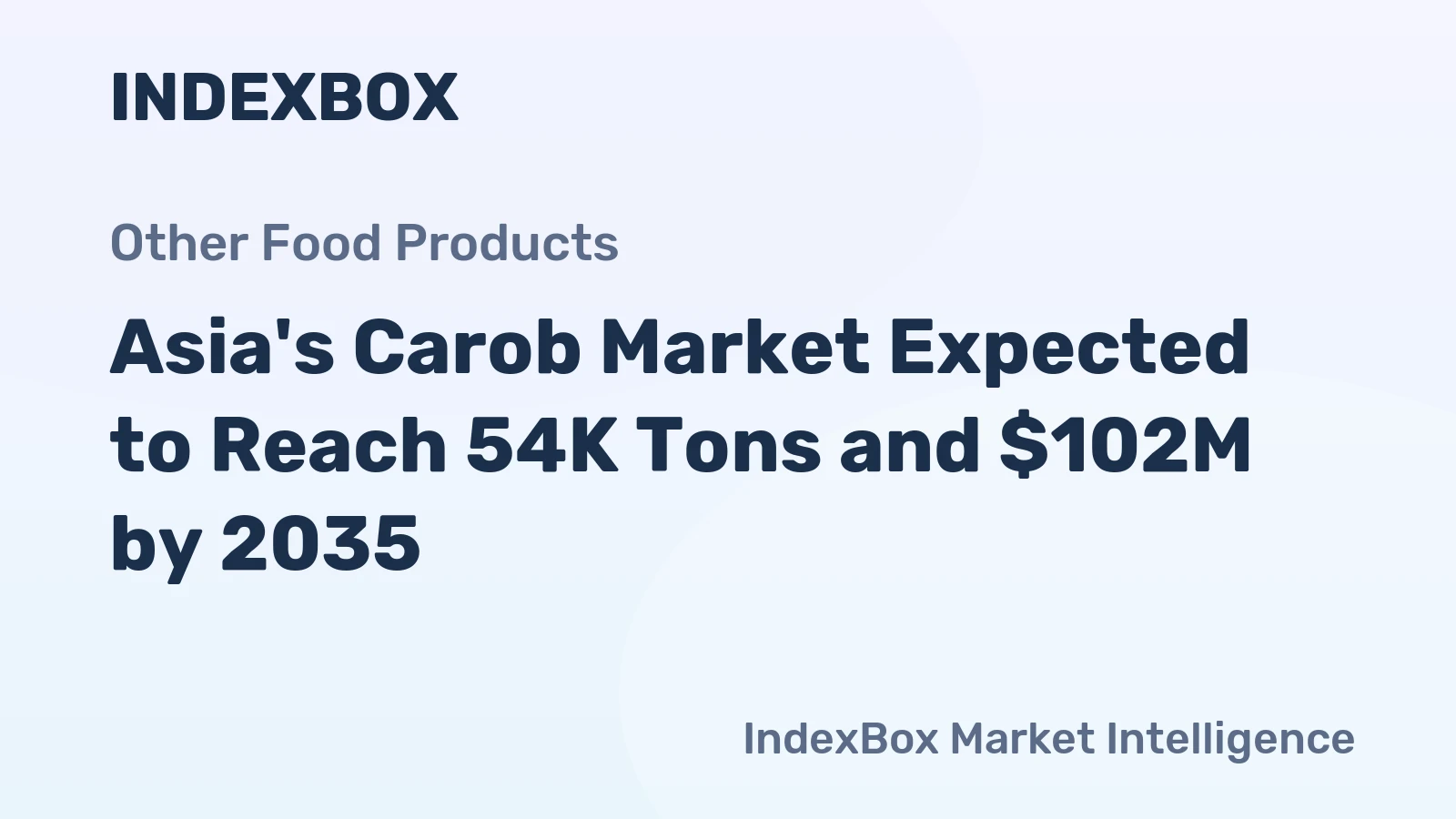 Asia's Carob Market Expected to Reach 54K Tons and $102M by 2035