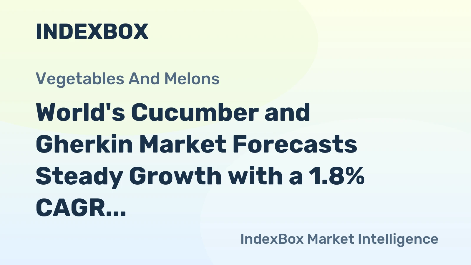 World's Cucumber and Gherkin Market Forecasts Steady Growth with a 1.8% CAGR Through 2035