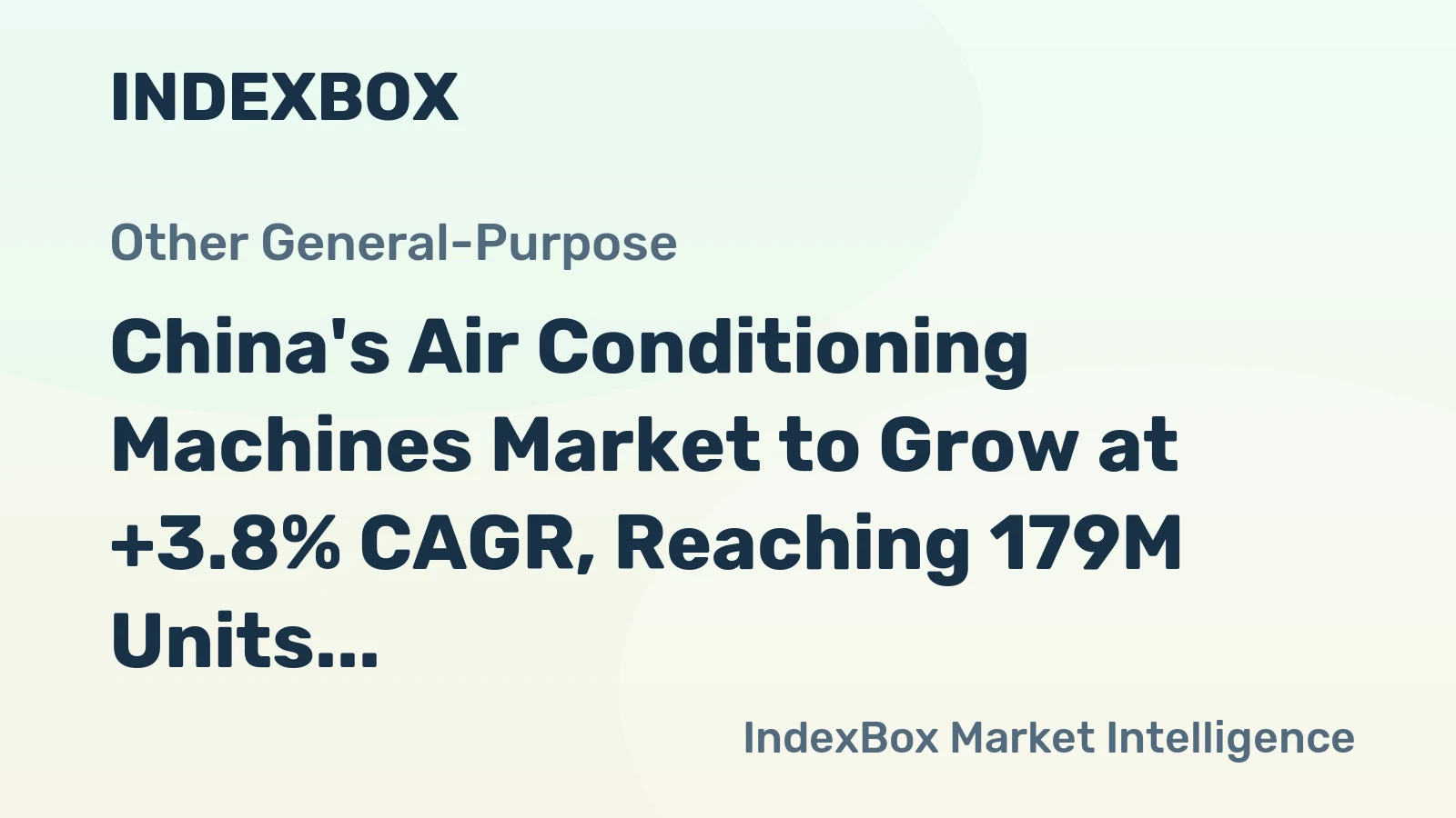 China's Air Conditioning Machines Market to Grow at +3.8% CAGR, Reaching 179M Units by 2035