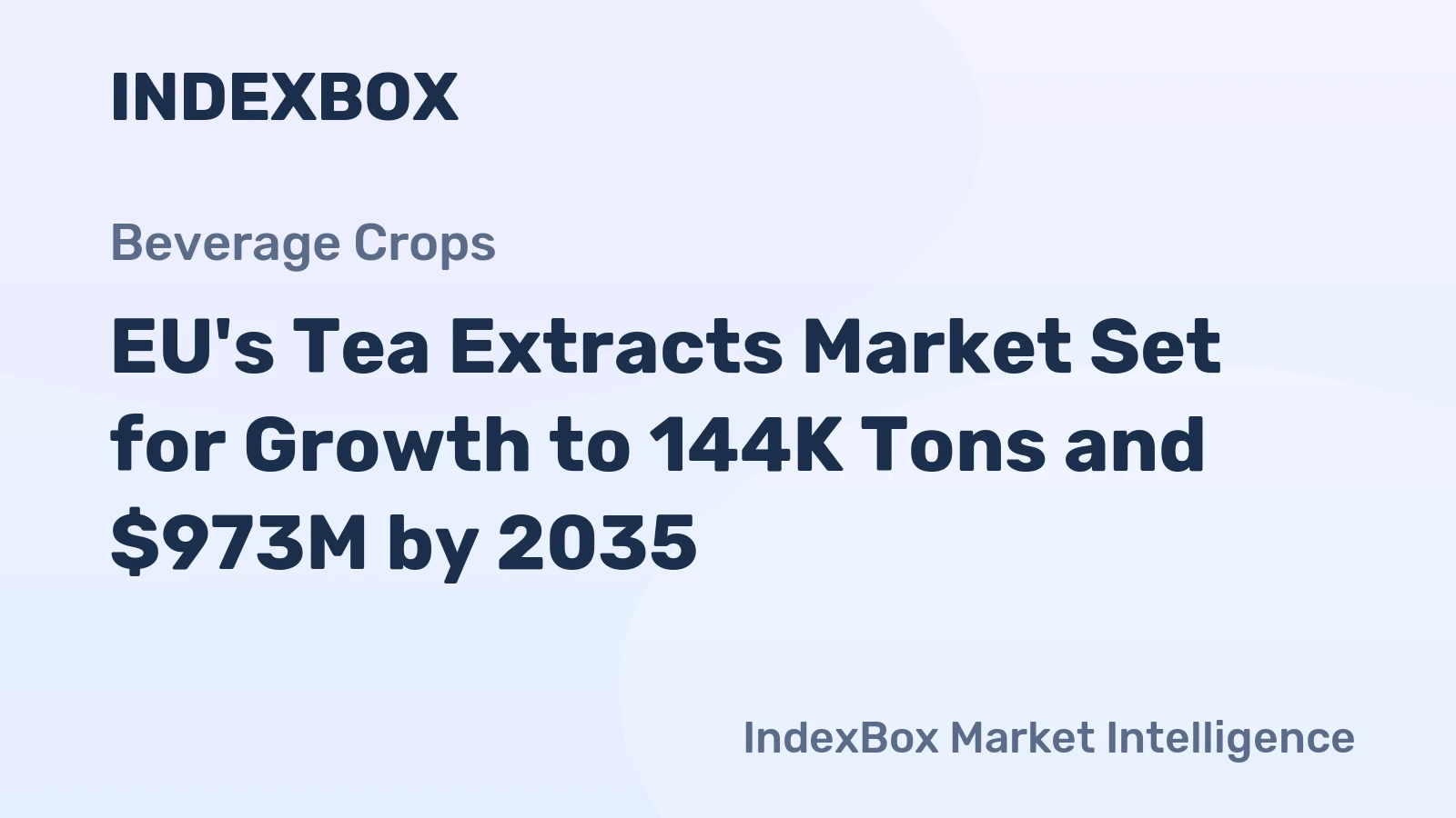 EU's Tea Extracts Market Set for Growth to 144K Tons and $973M by 2035