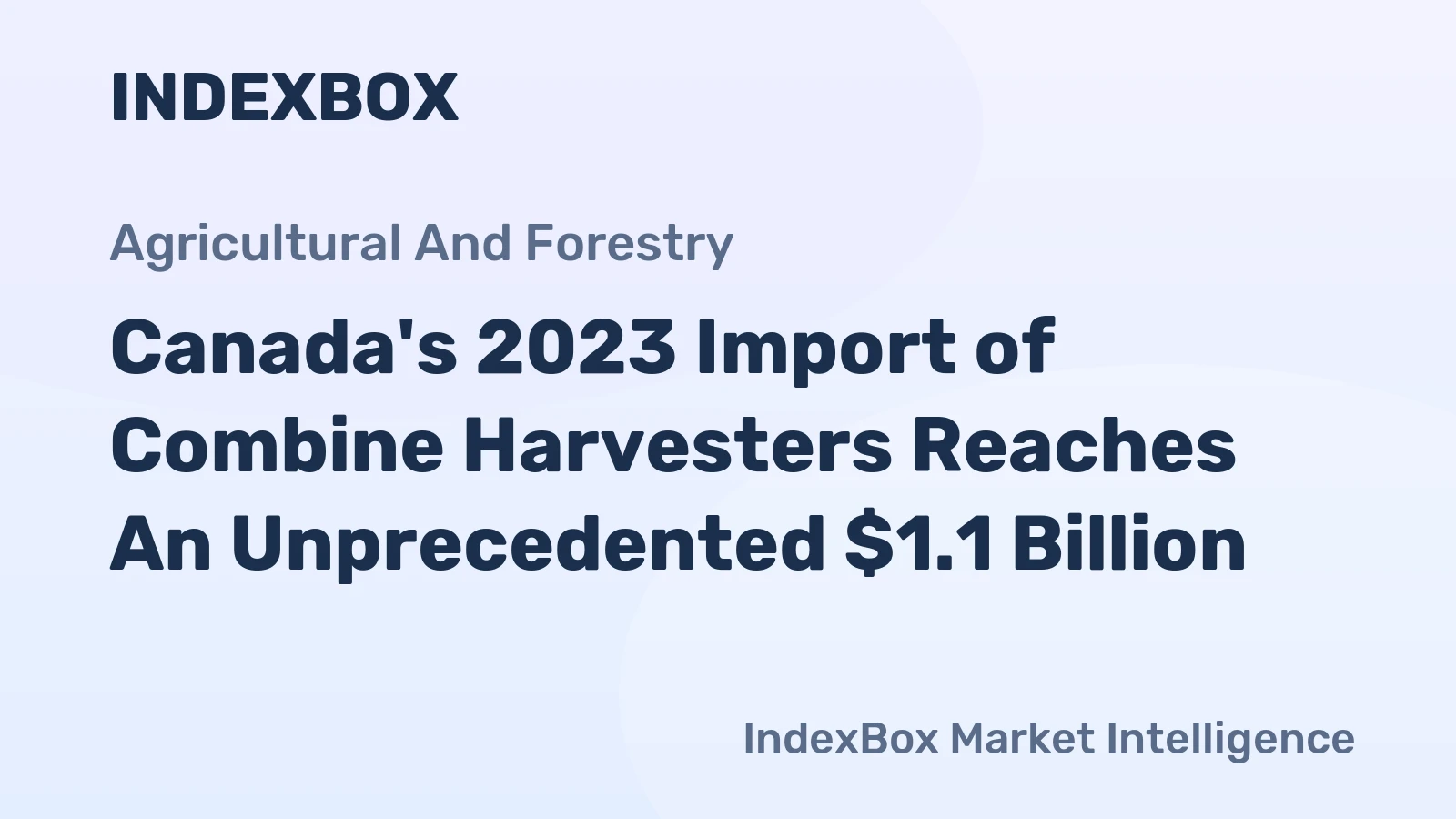 Canada's 2023 Import of Combine Harvesters Reaches An Unprecedented $1.1 Billion