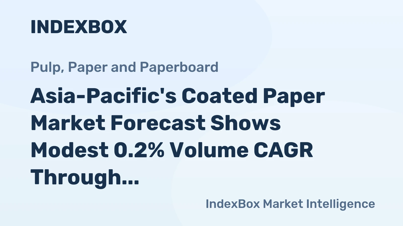 Asia-Pacific's Coated Paper Market Forecast Shows Modest 0.2% Volume CAGR Through 2035